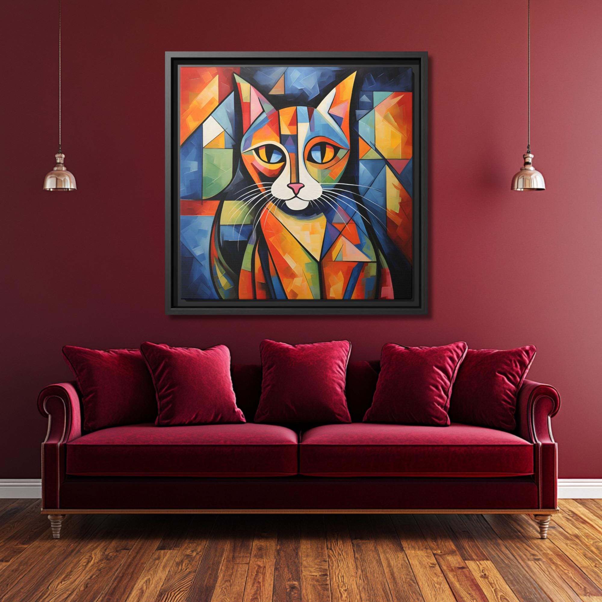 Pablo Picasso Art Print Abstract Cat Kitty Kitten Cubist Cubism Matte ...