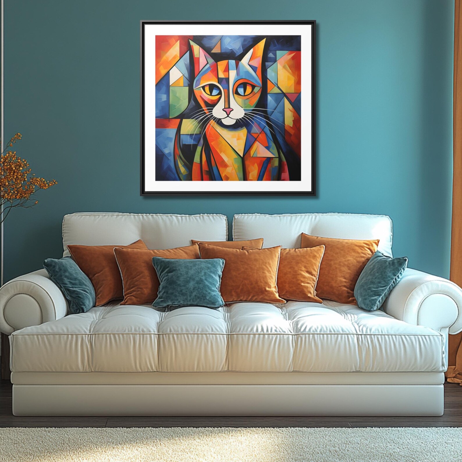 Pablo Picasso Art Print Abstract Cat Kitty Kitten Cubist Cubism Matte ...