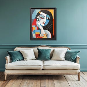 Pablo Picasso Blue Period, Woman Thinking. Abstract, Cubist, Cubism ...