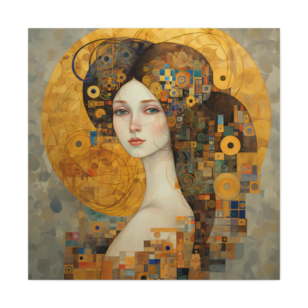 Canvas Gallery Wraps Gustav Klimt-like Fine Art Original Art Art ...