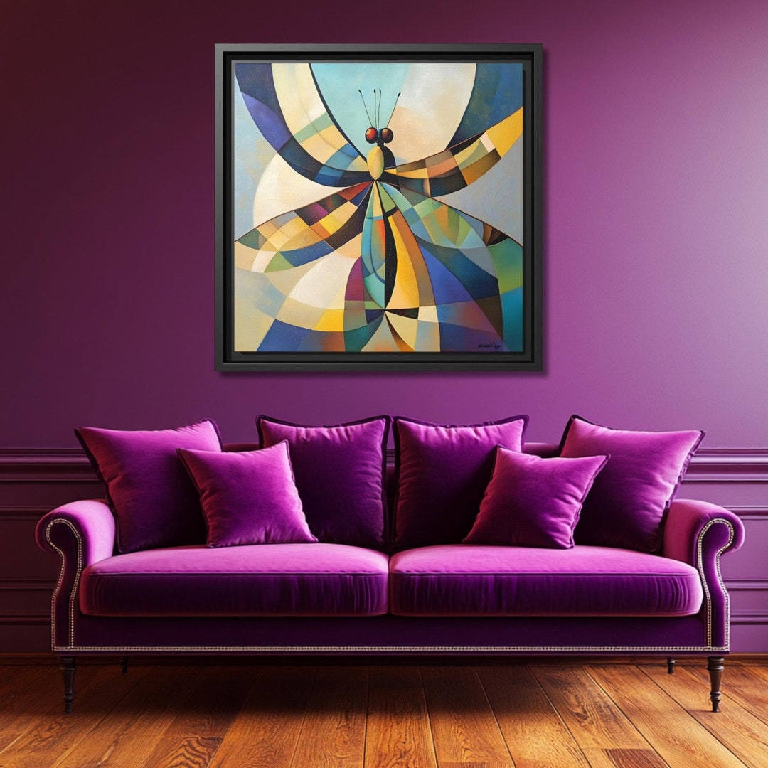 Pablo Picasso Art Print Abstract Dragon Fly Cubist Cubism Matte Canvas ...