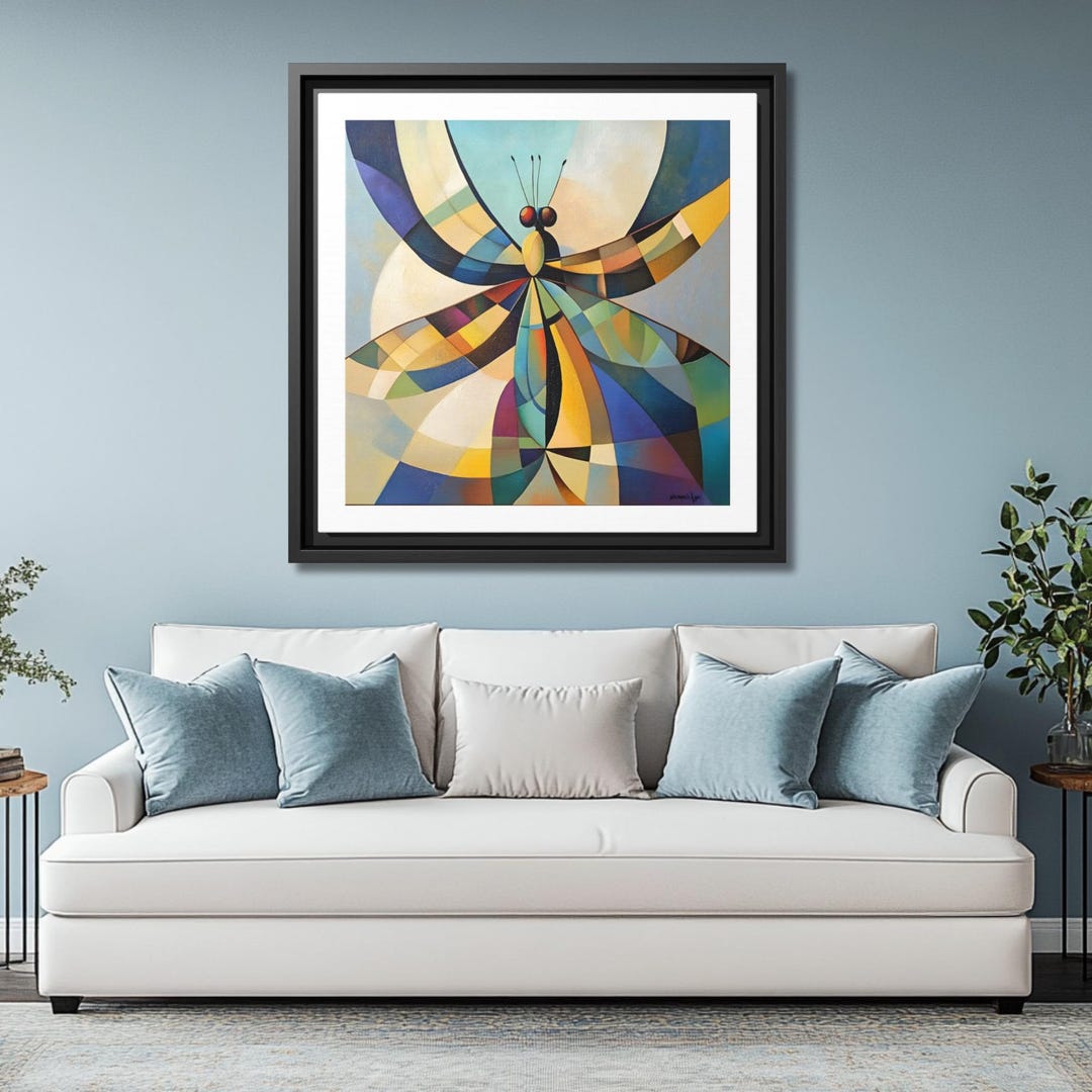 Pablo Picasso Art Print Abstract Dragon Fly Cubist Cubism Matte Canvas ...