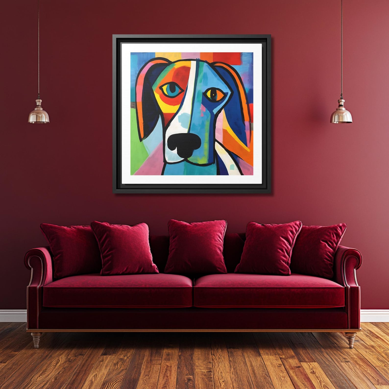 Pablo Picasso Art Print Abstract Dog Painting Cubist Cubism Matte ...