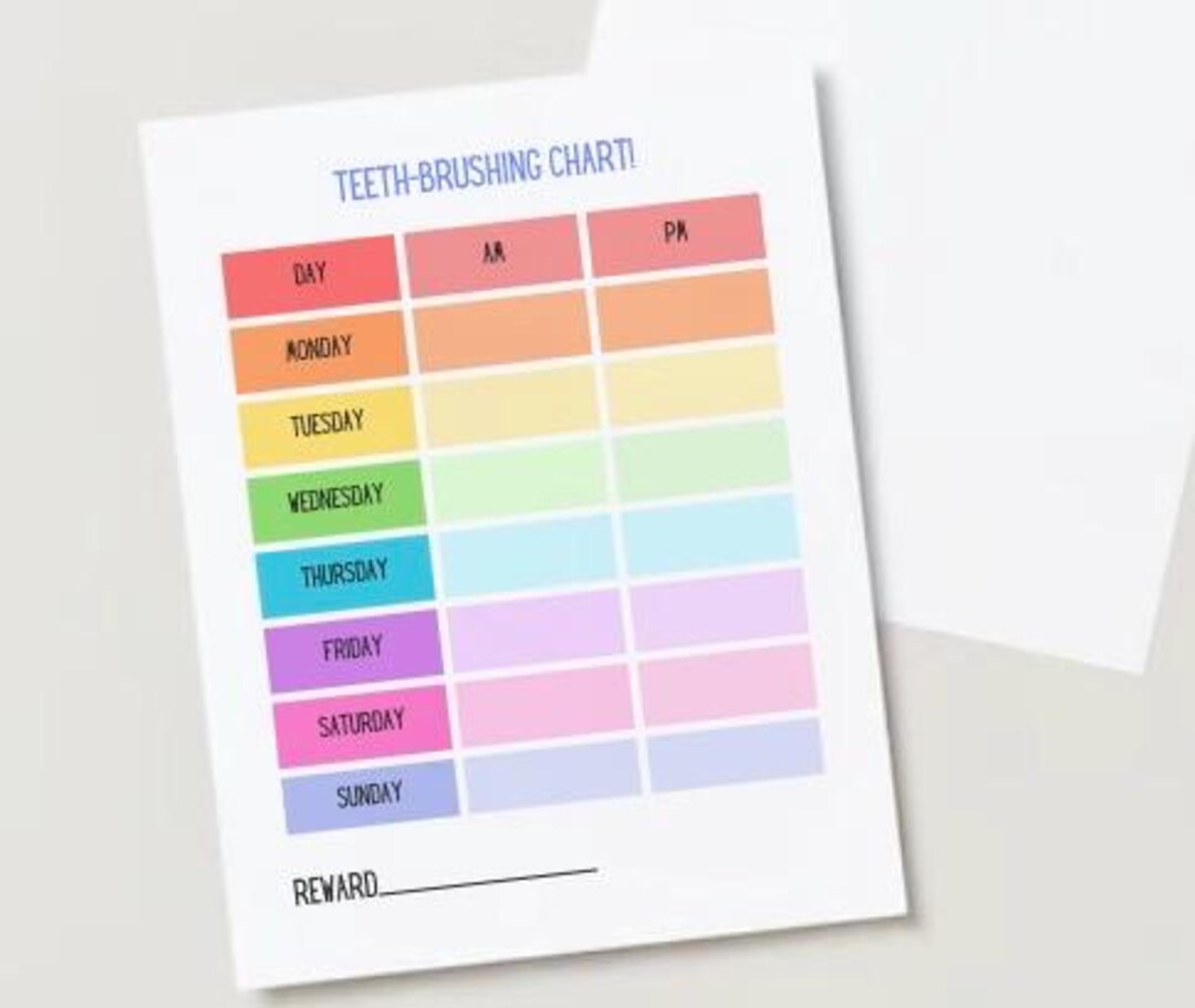 Teeth-brushing Chore Chart for Kids - Etsy