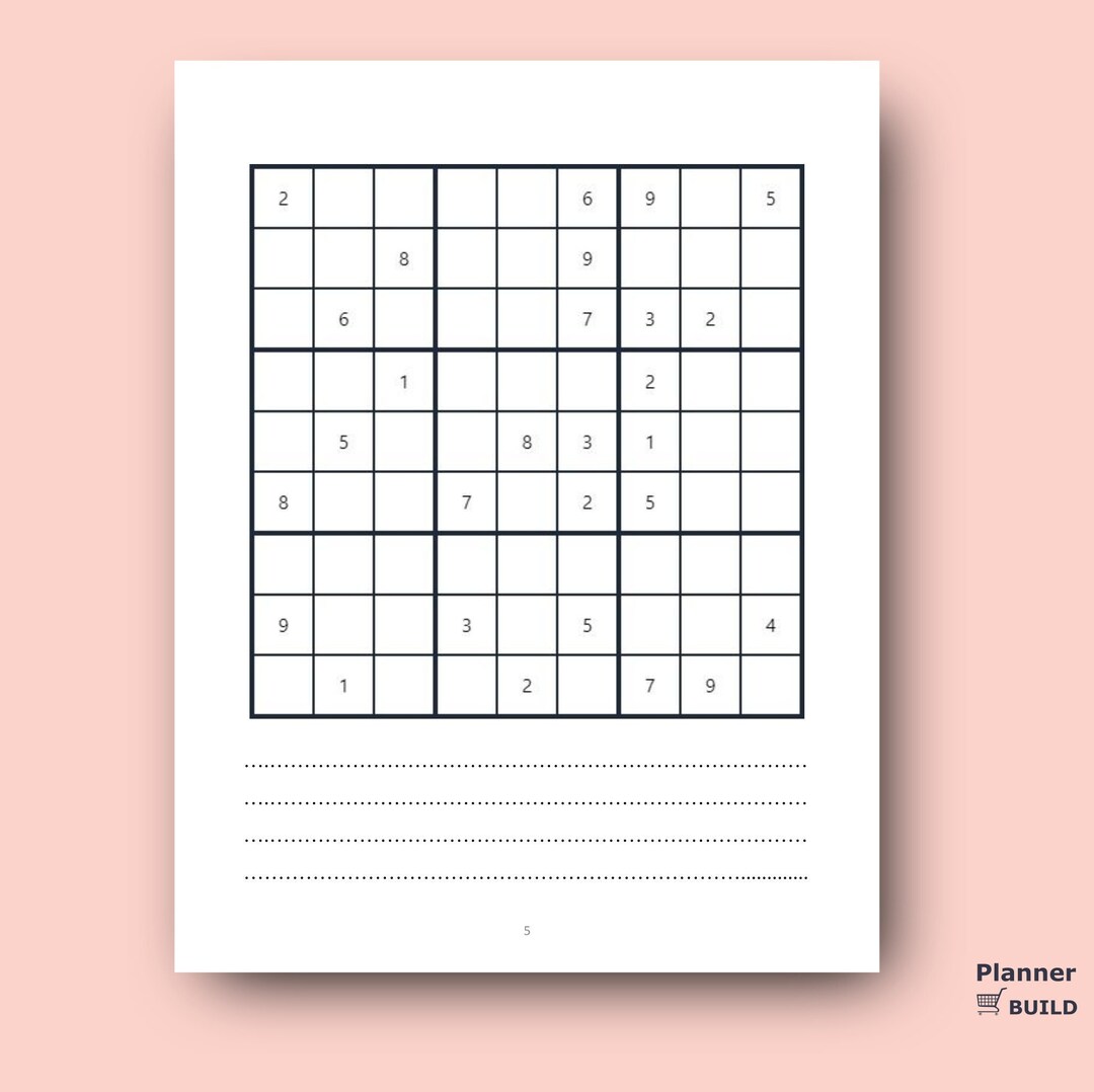Pritable Super Sudoku Book for Kids With Solutions, 8.5"×11", 55page - Etsy