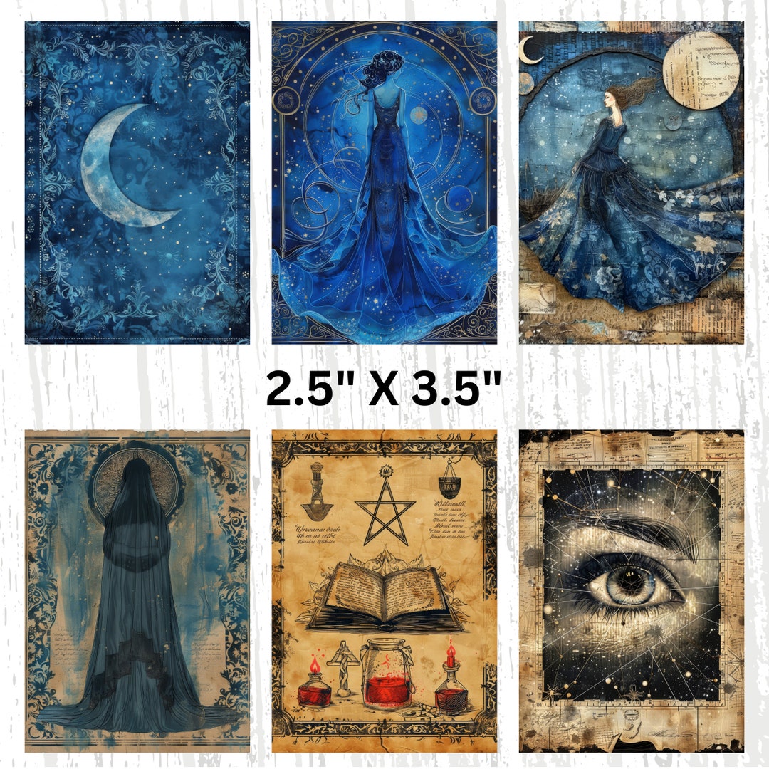 Vintage Fortune Teller Card Toppers, Crafts, Junk Journal, Scrap Book ...