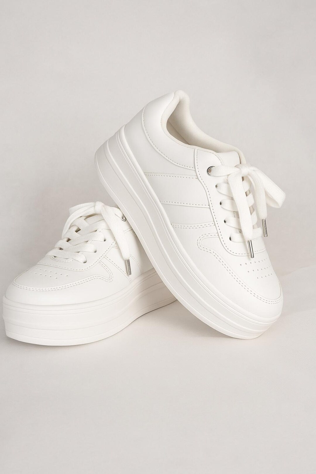 White Platform Sneaker Wedding Dance Shoes: Comfort Cushion, Faux ...