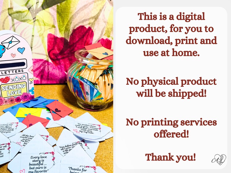 Printable Mini Love Letters: 325 Romantic Messages (PDF) - Etsy