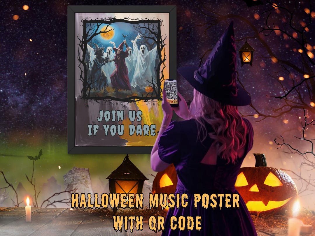 Halloween Music Poster With QR Code: Scan and Enjoy Music (PDF Download ...