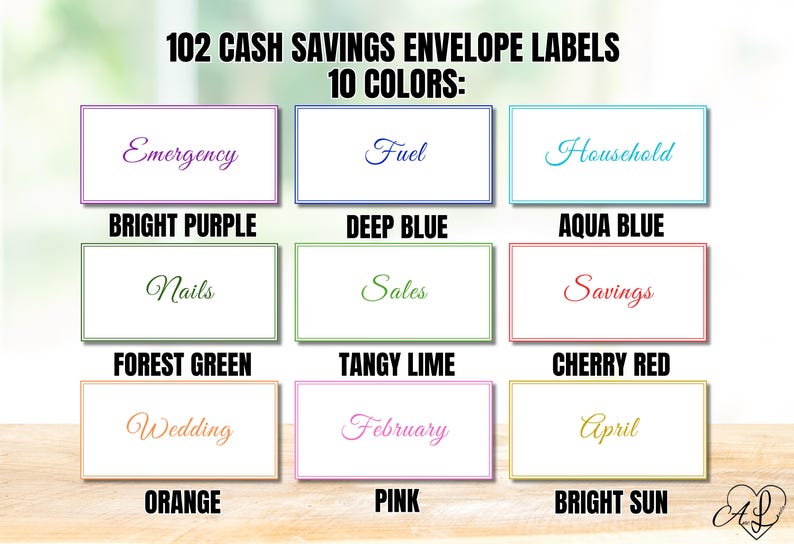 Envelope Labels Printable, Minimalist Cash Stuffing Categories, A6 ...
