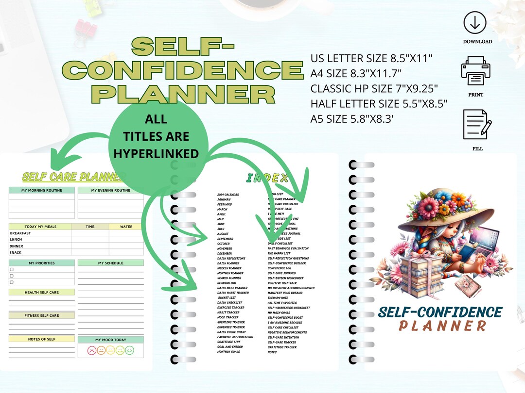 Self Confidence Planner Self Love Journal Self Esteem Journal Self Care ...