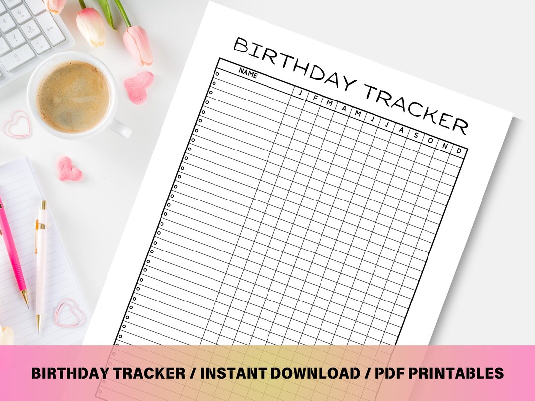 Birthday Dates to Remember, Birthday Tracker, Birthday Calendar ...
