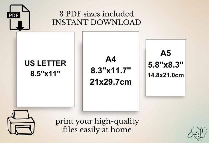 Checkbook Register, Printable Balance Sheet (US Letter, A4, A5) (PDF ...