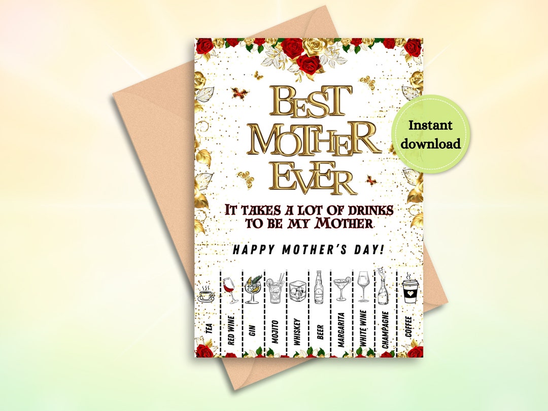 Mother's Day Appreciation Card Instant Download - Etsy