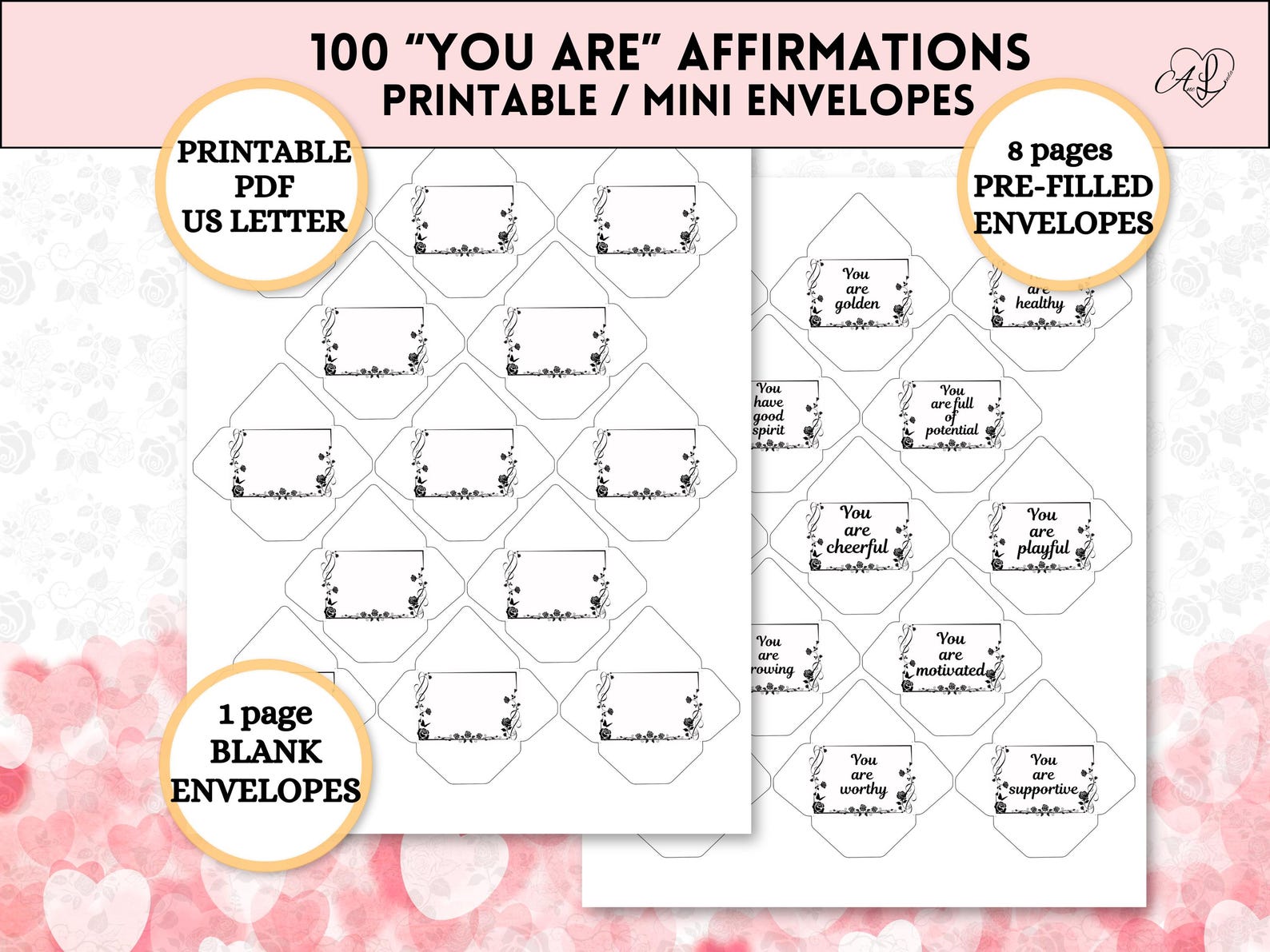 Printable Lunchbox Affirmations: Mini 'you Are' Notes (digital Download ...