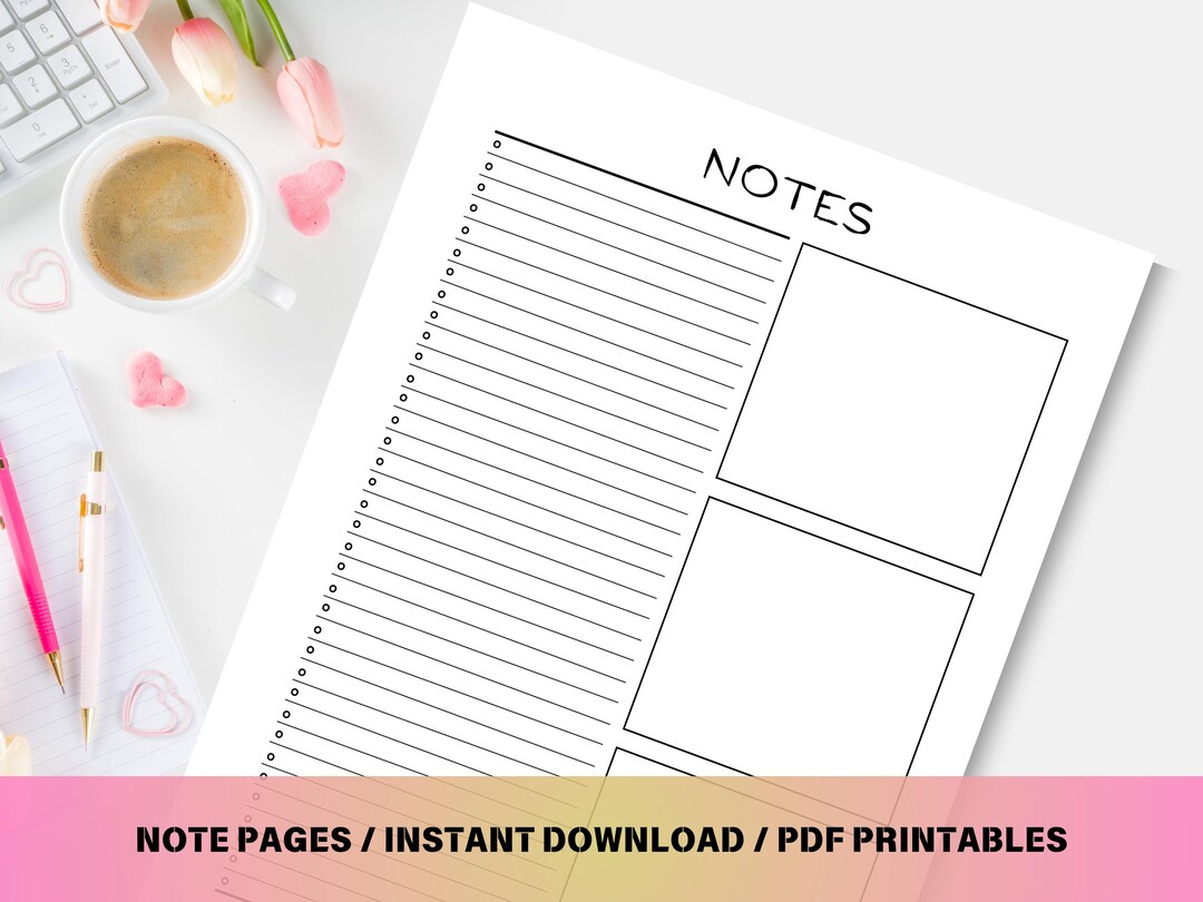 Note Taking Pages, Note Taking, Planner Pages, Study Idea Memo Notes ...