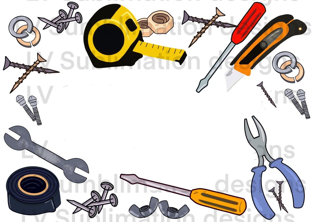 Tools Tin Design -PNG FILE - Etsy