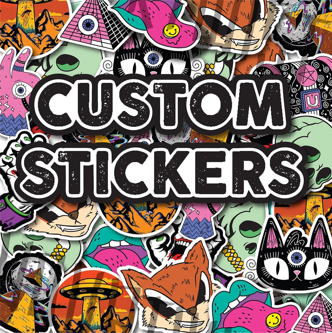 50 X Custom Die Cut Stickers - Your Design Brought to Life With Any ...