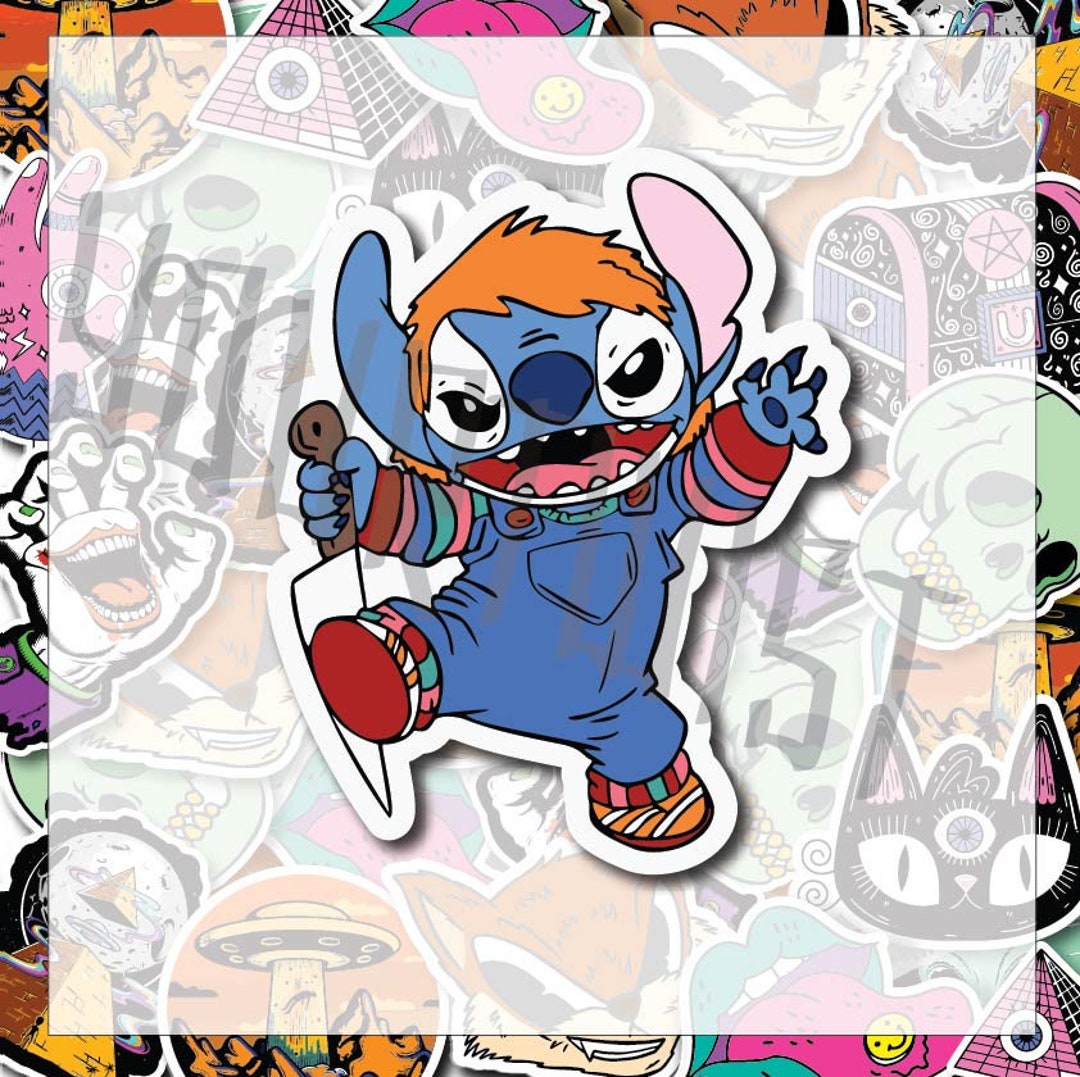 Stitch Chucky Sticker - Decal Graphic Halloween Childs Play Son of Lilo ...