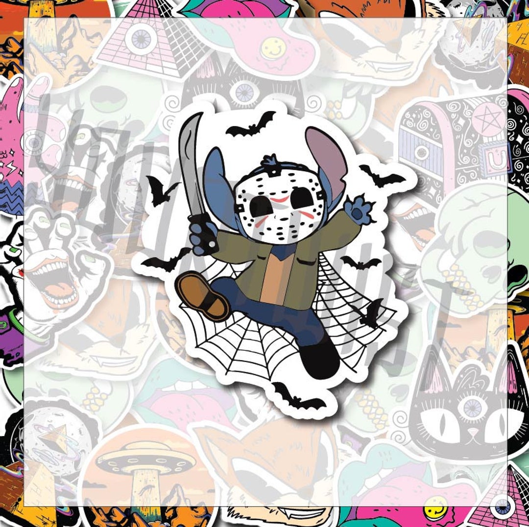 Stitch Jason Voorhees Sticker - Decal Graphic Halloween Jason Friday ...