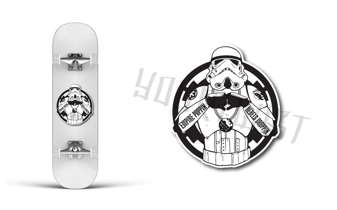Starwars Inspired Empires Poppin Storm Trooper Sticker- Fan Art Force ...