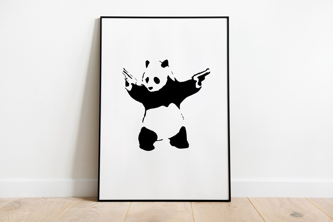 Banksy Panda - Graffiti Wall Art Frameable Picture Gift Poster Living ...