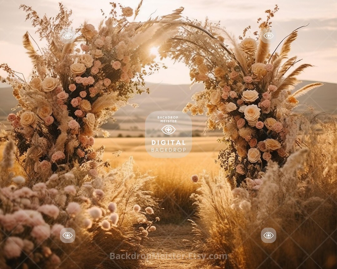 Floral Wedding Arch Backdrop Wedding Backdrops Backgrounds for ...