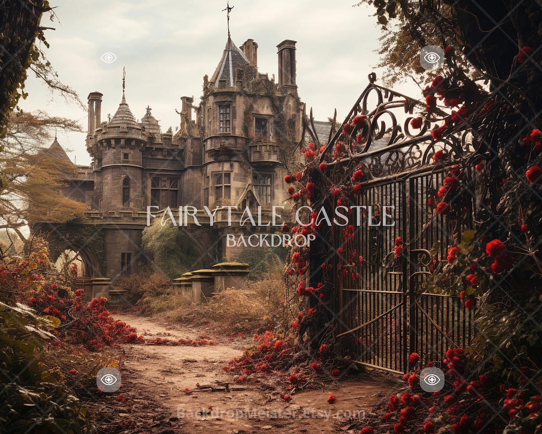 Fairytale Castle Backdrop Digital Download Wedding Photography, Stock ...