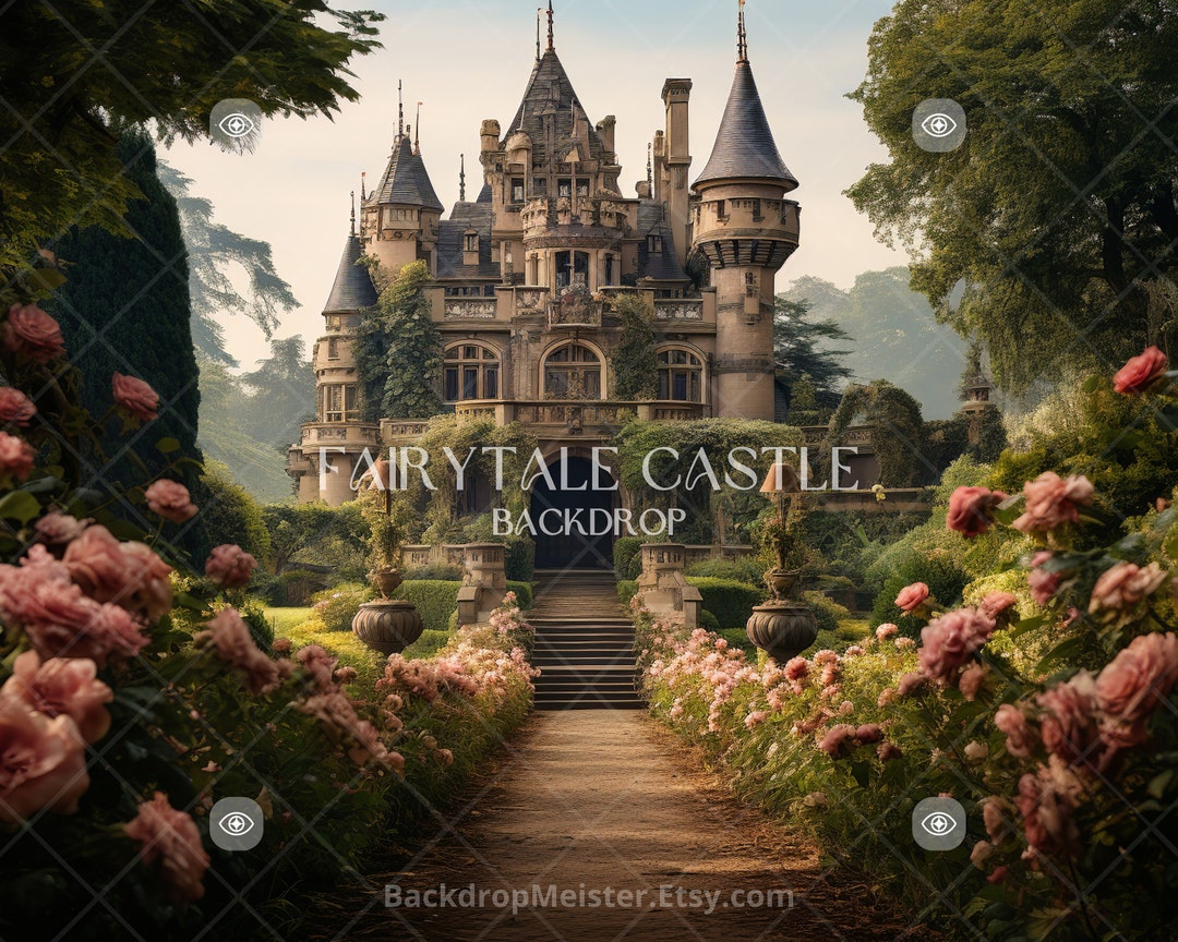 Fairytale Castle Backdrop Digital Download Wedding Photography, Stock ...