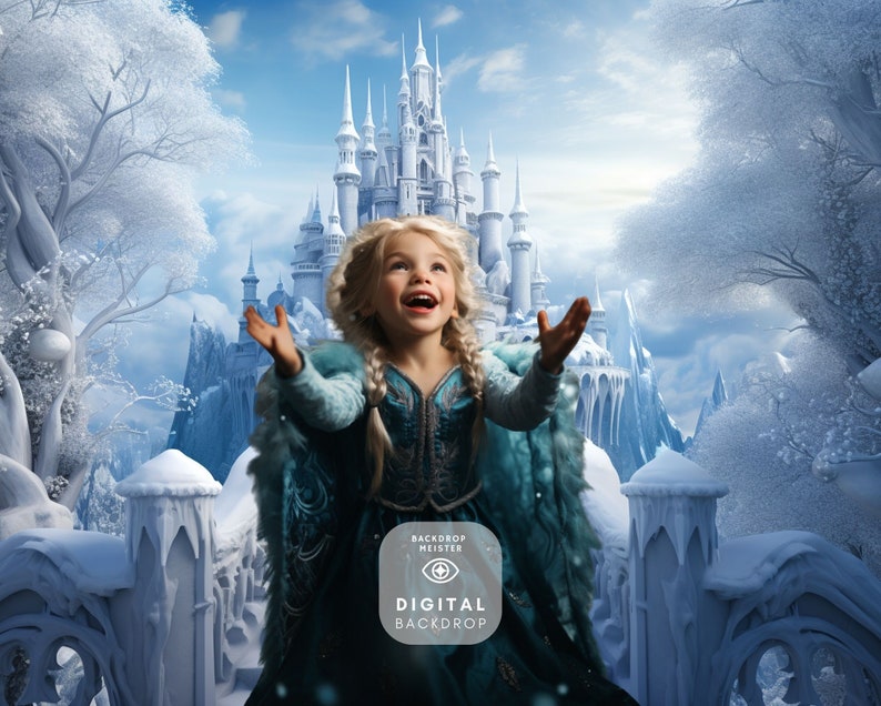 Frozen Castle Backdrop Digital Download Wedding & Maternity Backdrops ...