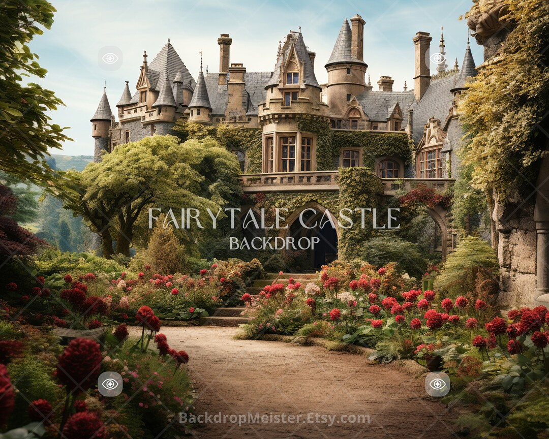 Fairytale Castle Backdrop Digital Download Wedding Photography, Stock ...