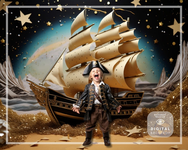 Pirate Ship Backdrop Digital Download Photoshop Overlays - Etsy