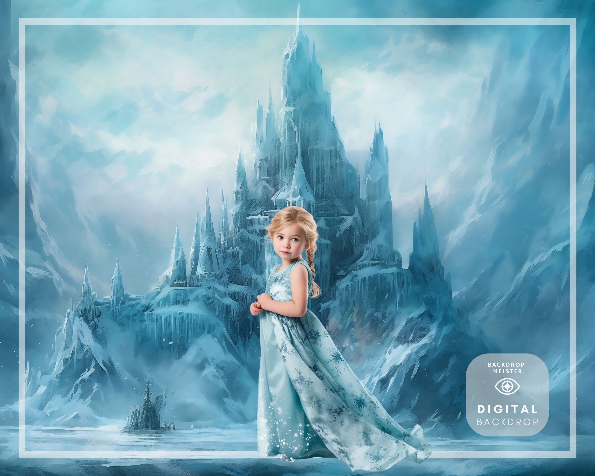 Frozen Castle Backdrop Digital Download Wedding & Maternity Backdrops ...