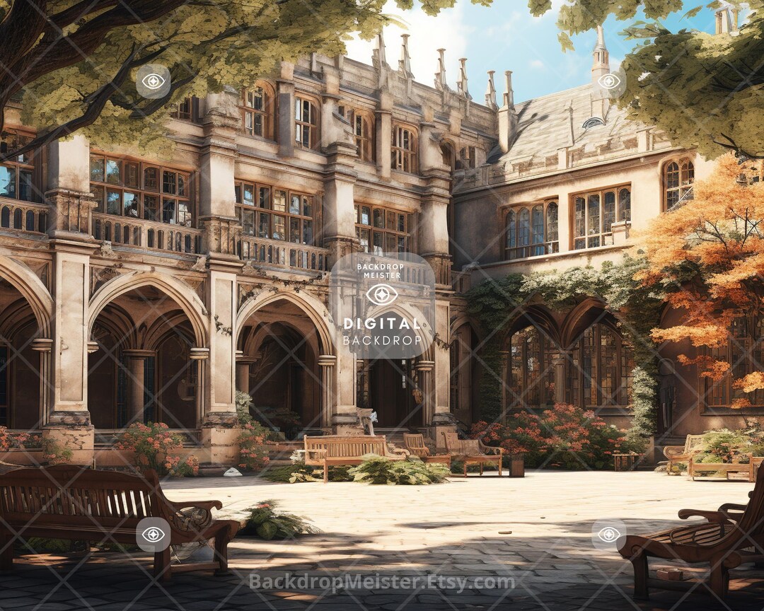 Wizard Courtyard Backdrop Digital Download Photoshop Overlays ...