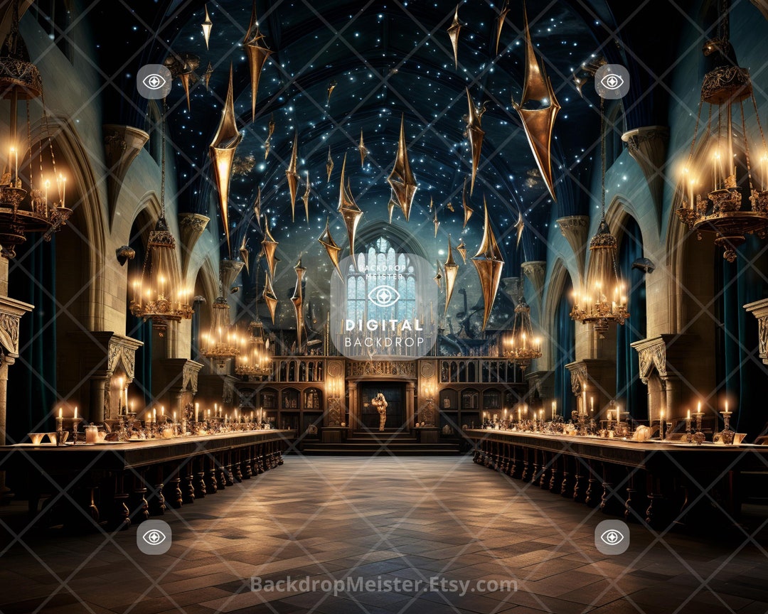 Great Wizard Hall Backdrop Digital Download Photoshop Overlays ...