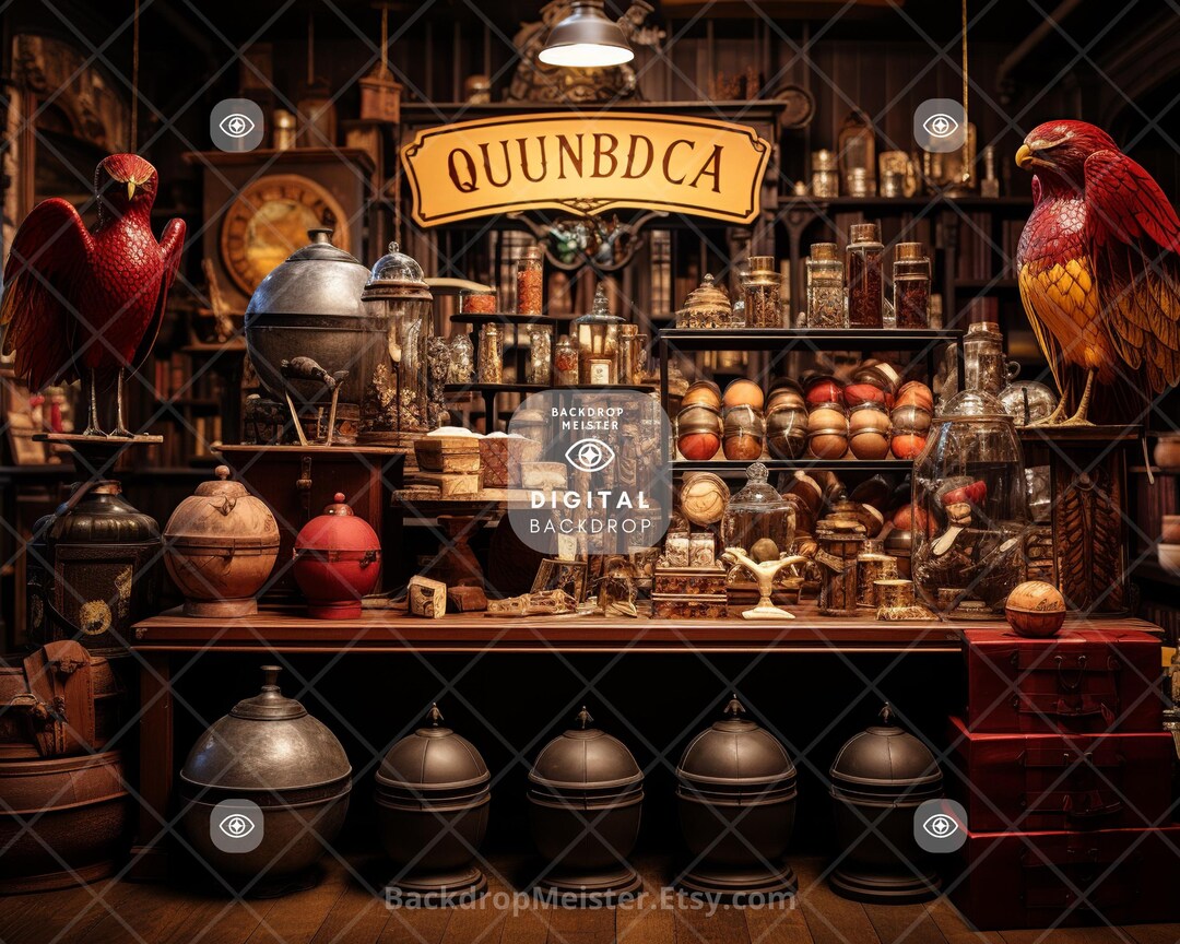 Wizard Shop Backdrop Digital Download Photoshop Overlays, Halloween ...