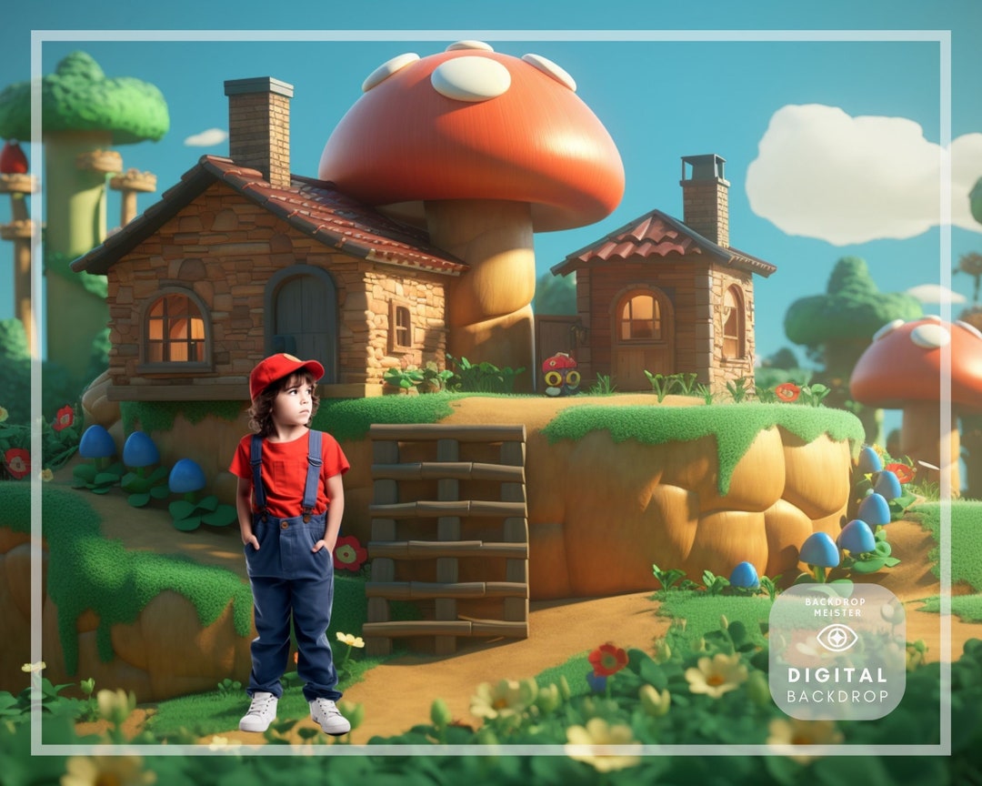 Super Mario Backdrop Digital Download Wedding & Maternity Backdrops ...