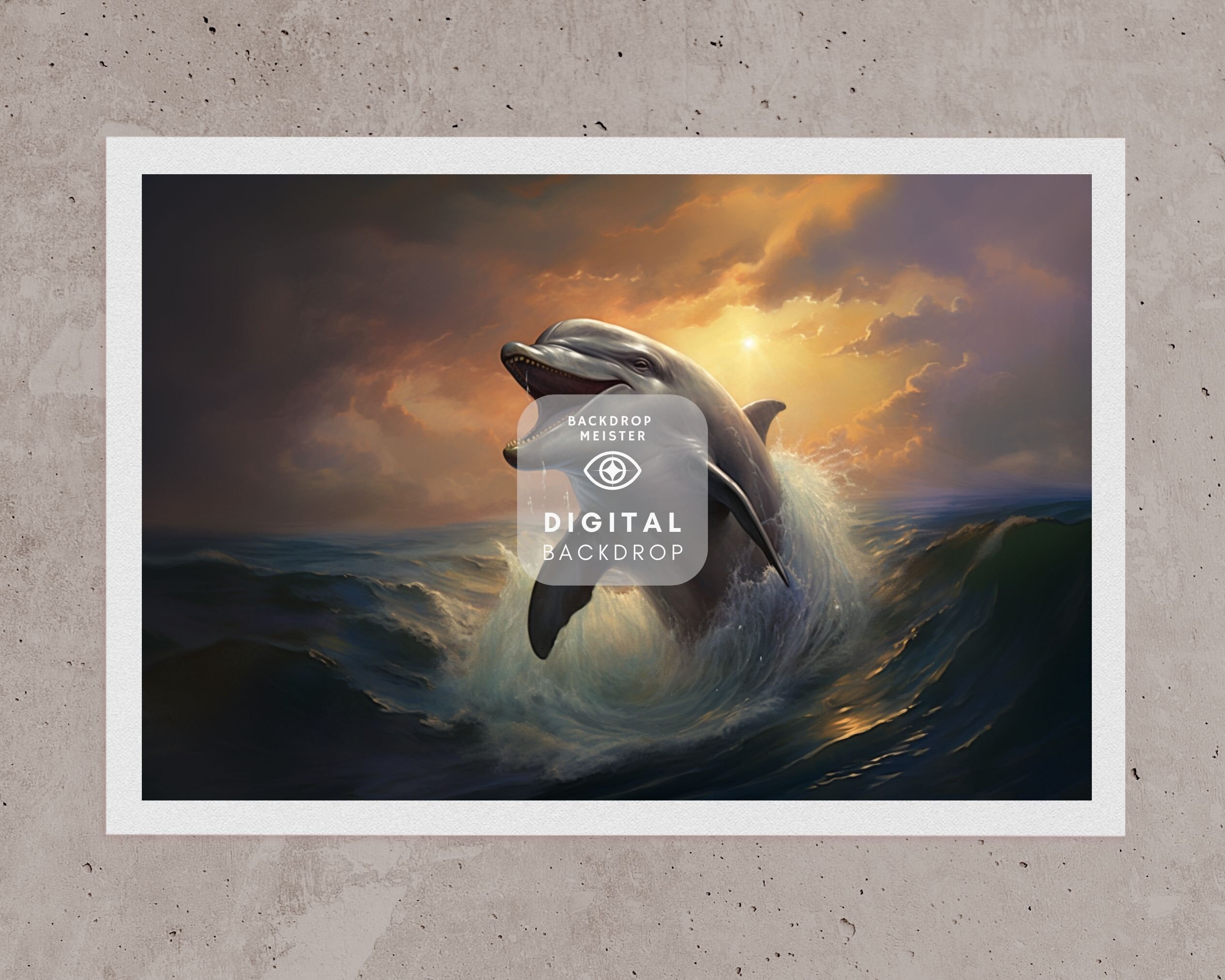 Dolphin Backdrop Digital Download Photoshop Overlays - Etsy