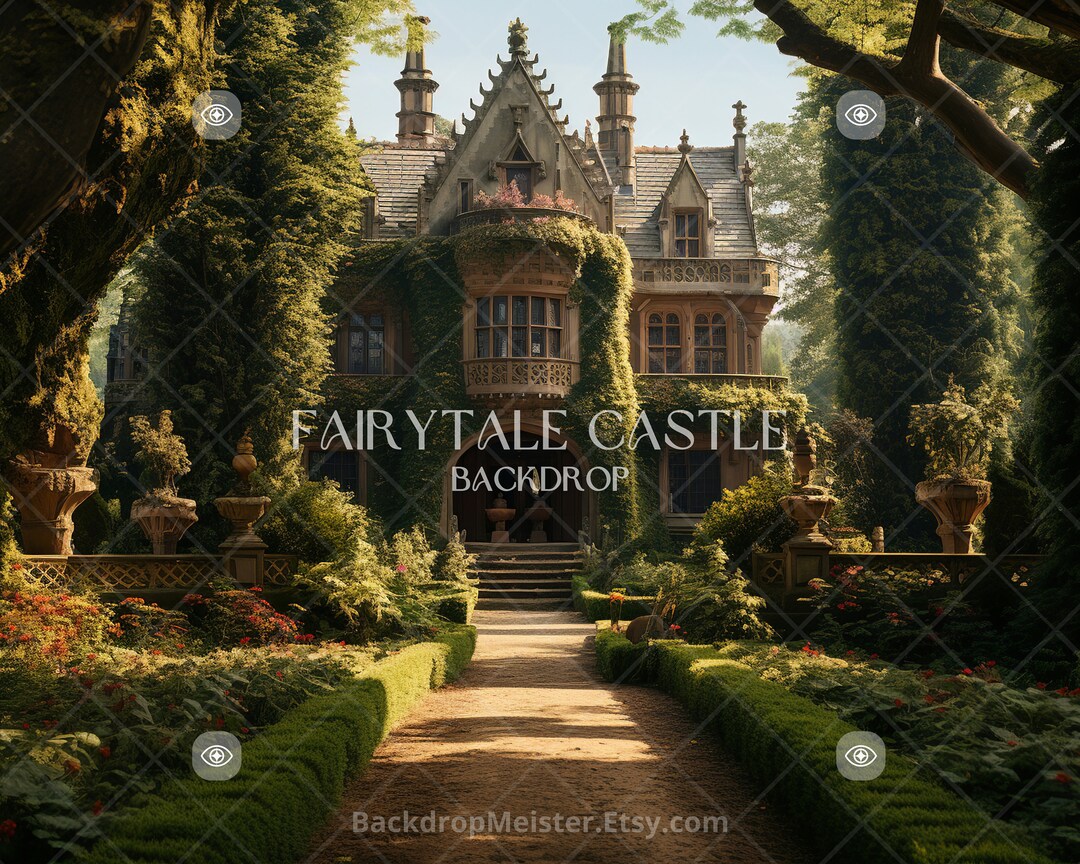 Fairytale Castle Backdrop Digital Download Wedding Photography, Stock ...