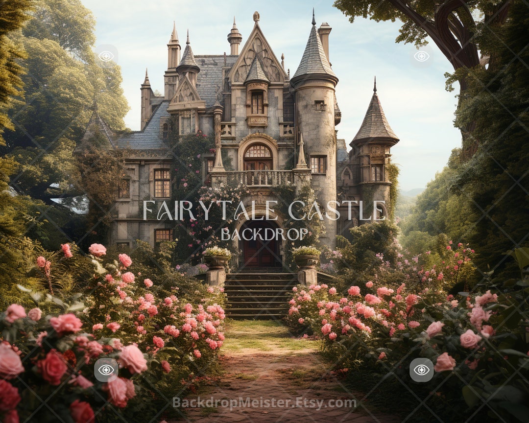 Fairytale Castle Backdrop Digital Download Wedding Photography, Stock ...