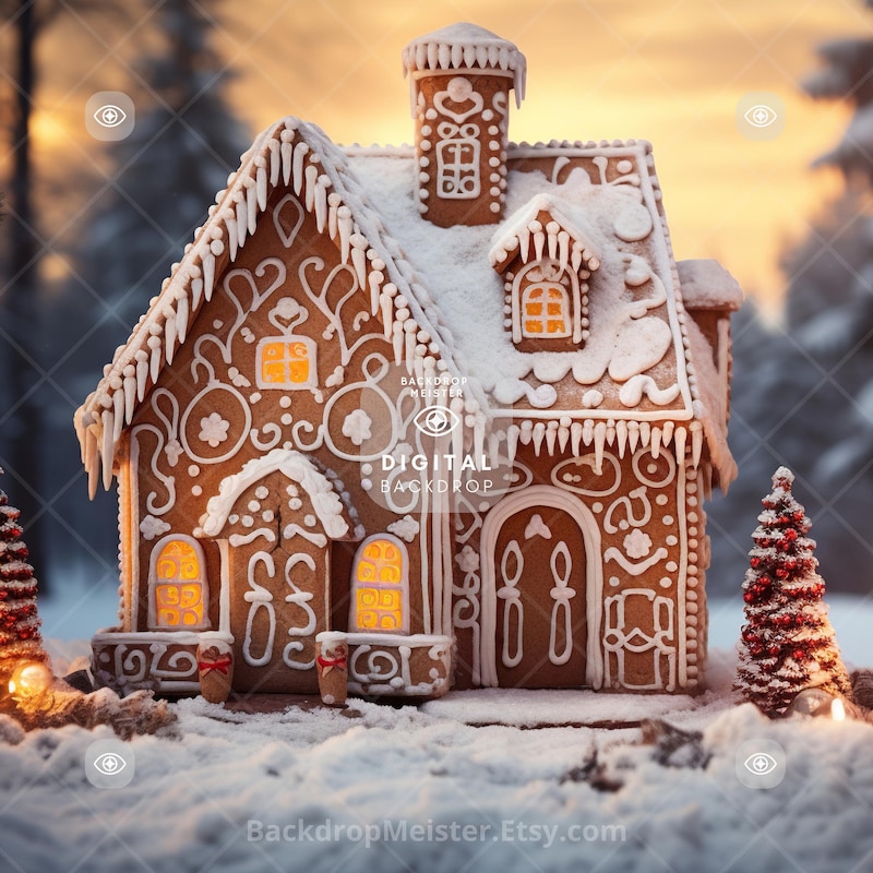 Gingerbread Backdrop - Etsy