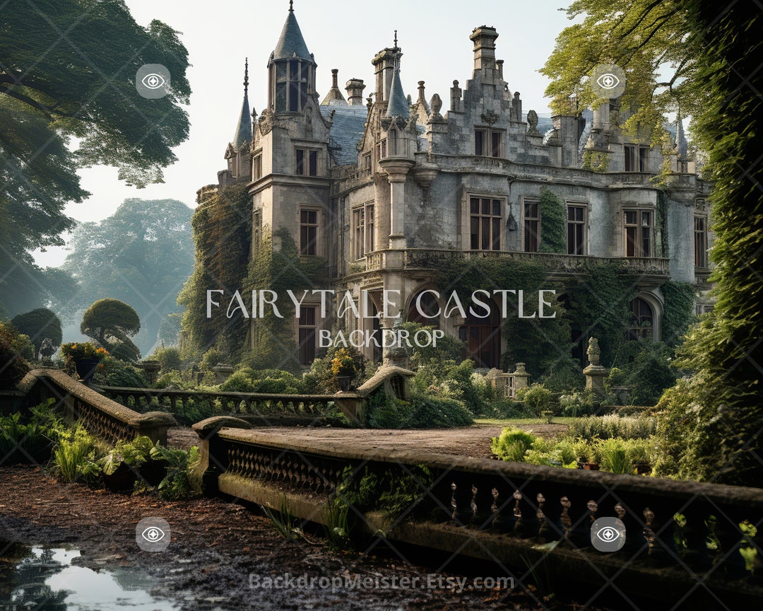 Fairytale Castle Backdrop Digital Download Wedding Photography, Stock ...