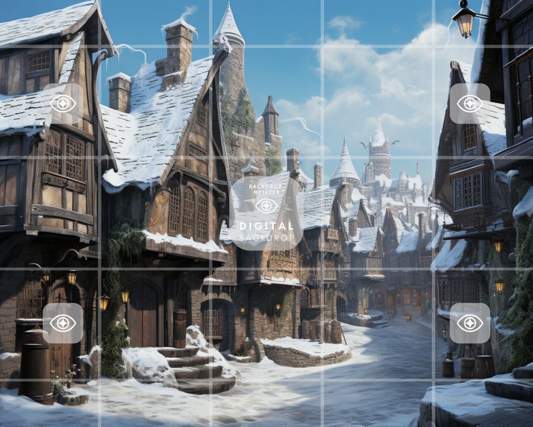 Wizard Village Backdrop Digital Download Photoshop - Etsy UK