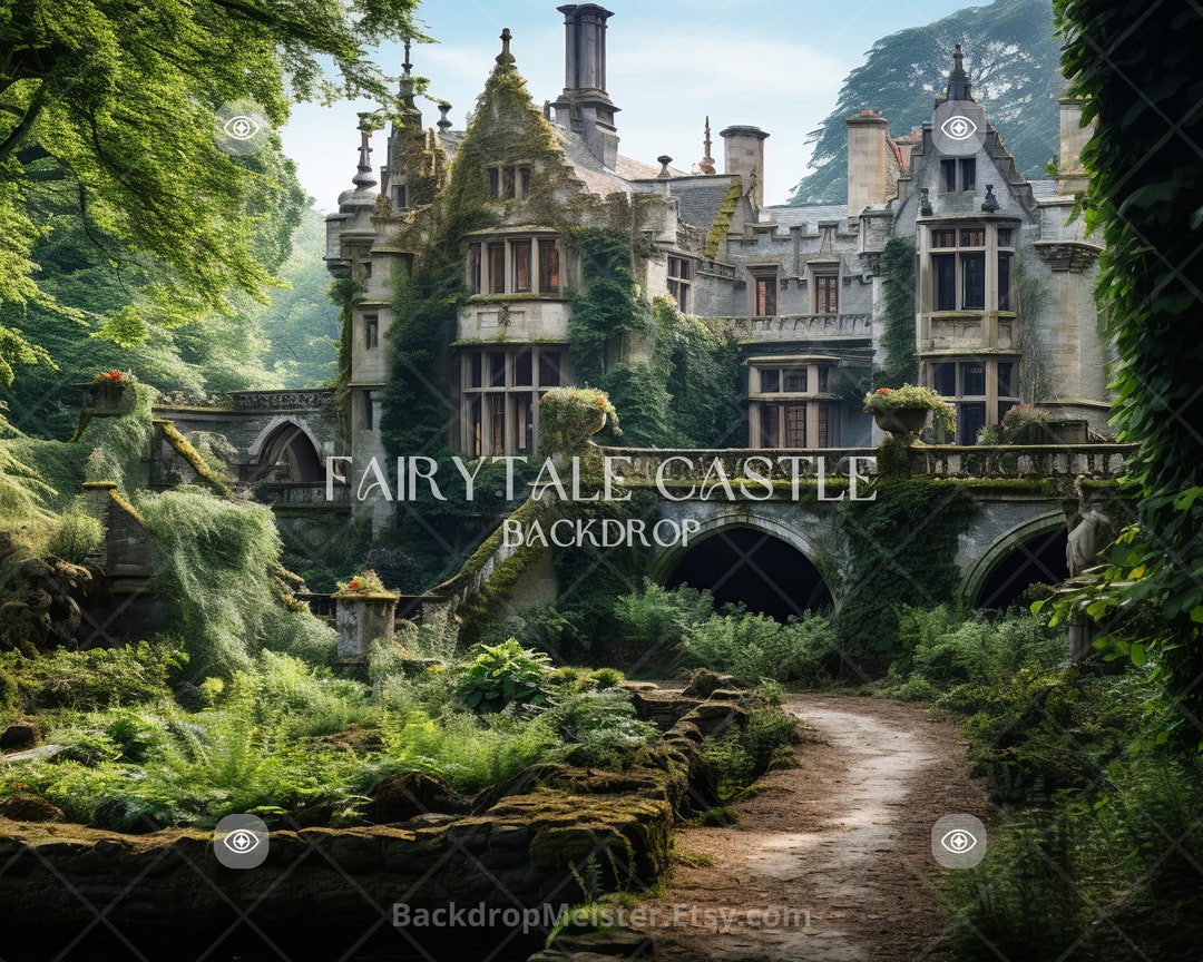 Fairytale Castle Backdrop Digital Download Wedding Photography, Stock ...