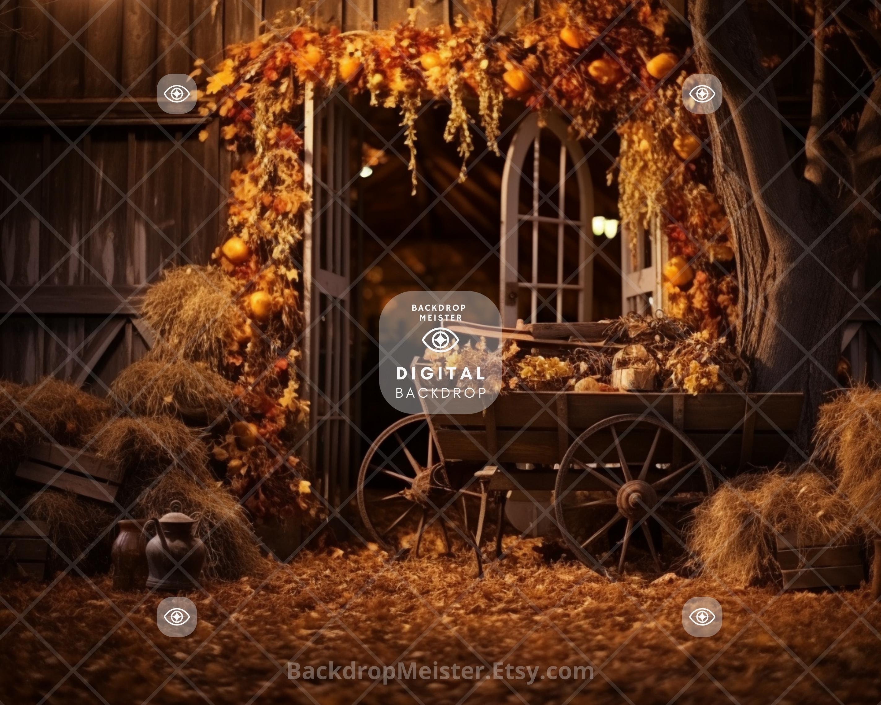 Fall Themed Backdrop Digital Download Photoshop Overlays - Etsy