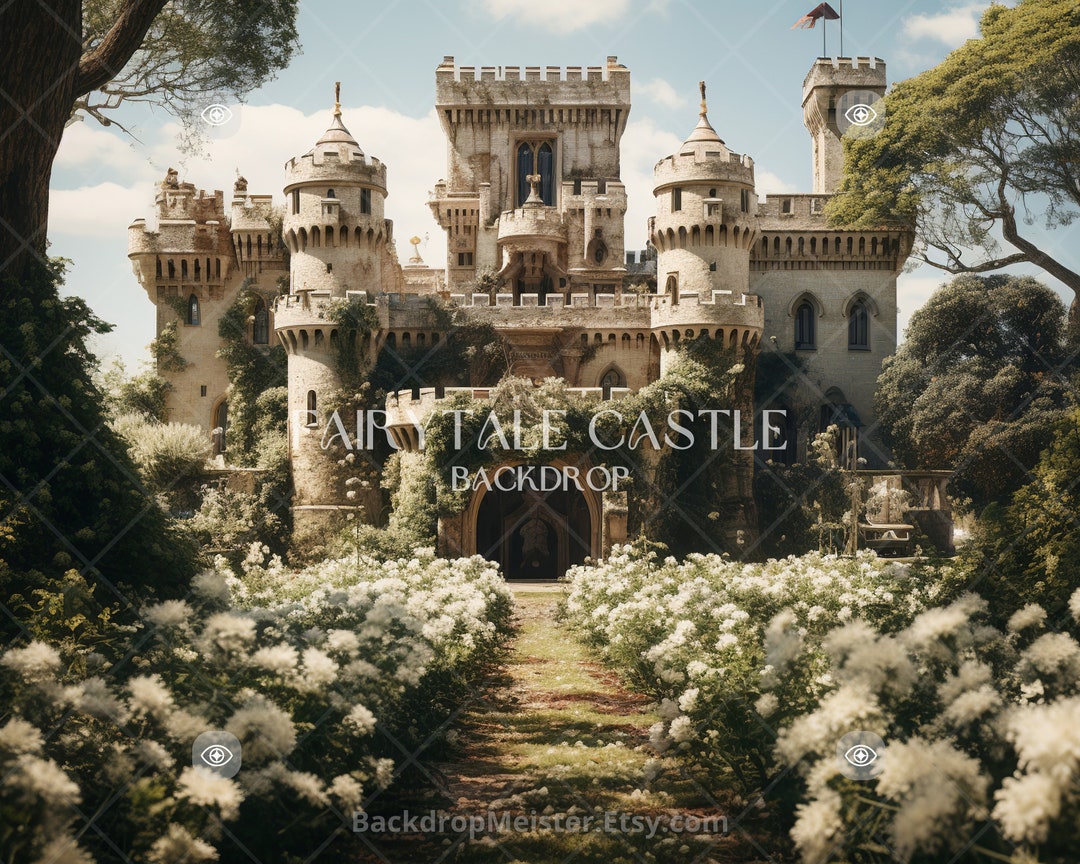 Fairytale Castle Backdrop Digital Download Wedding Photography, Stock ...