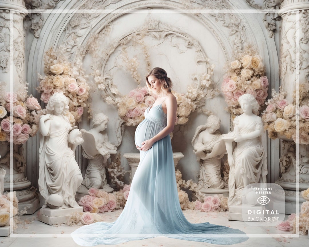 Renaissance Floral Backdrop Digital Download Wedding & Maternity ...