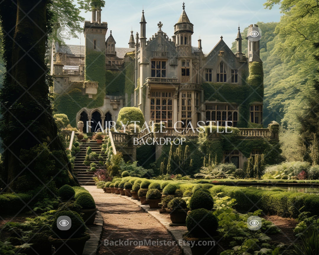 Fairytale Castle Backdrop Digital Download Wedding Photography, Stock ...