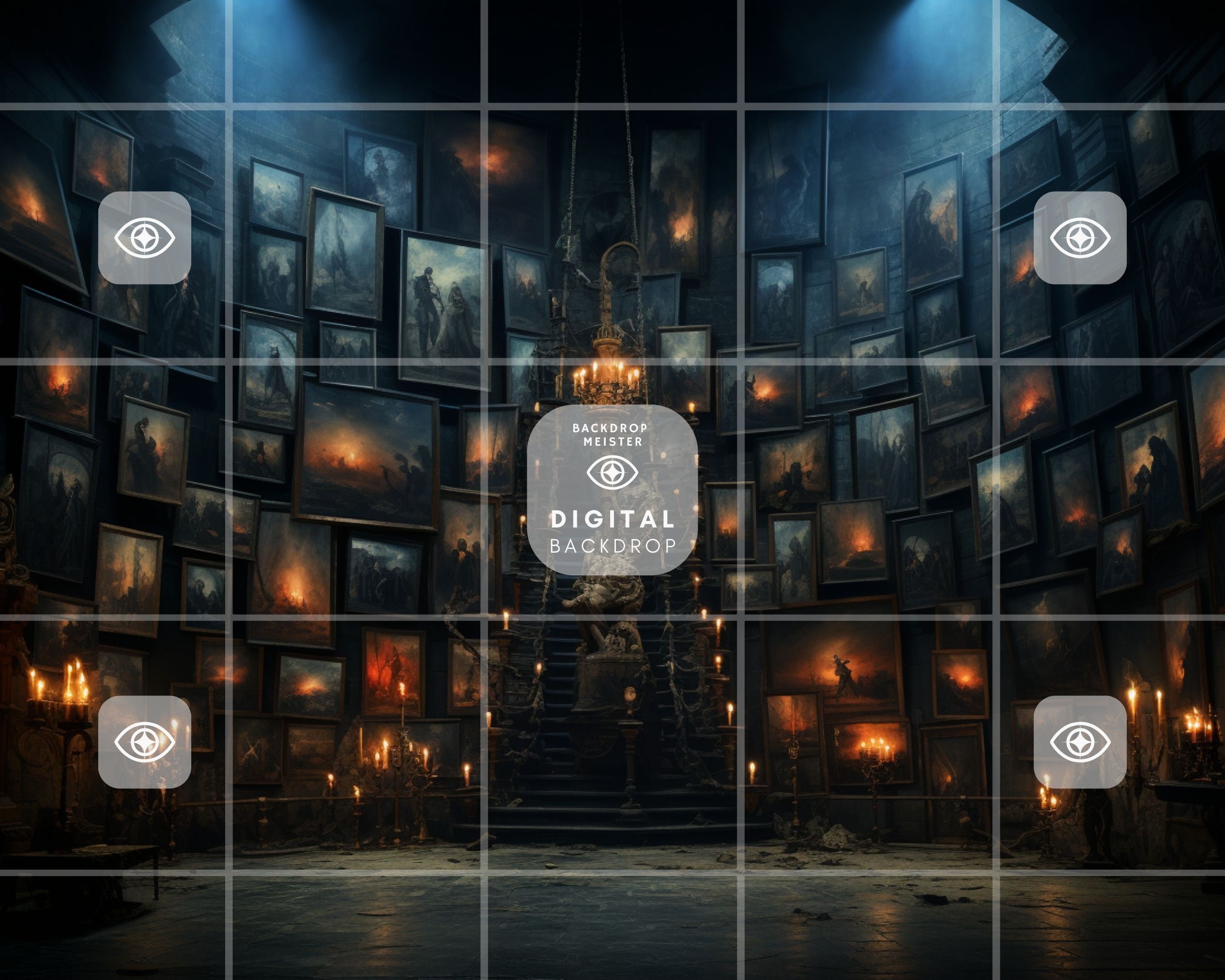 Magic Wizard Backdrop Digital Download Photoshop Overlays, Halloween ...