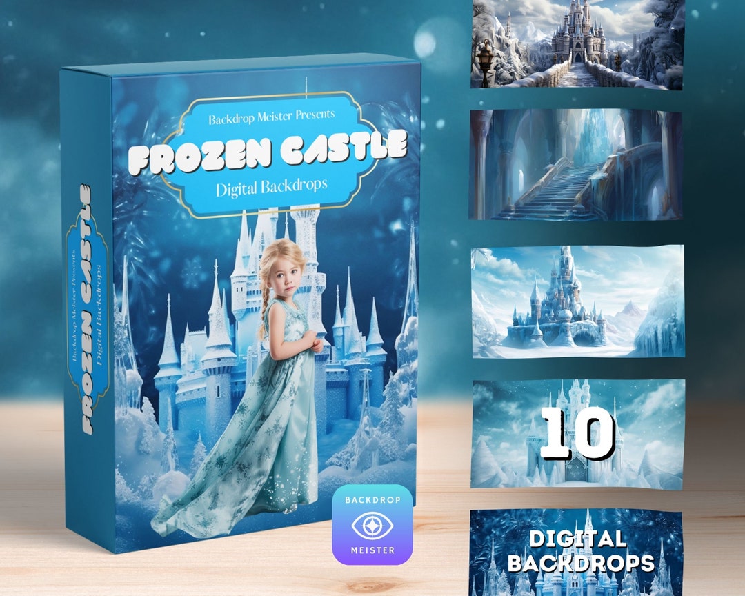10 Frozen Castle Backdrops Digital Download Wedding & Maternity ...
